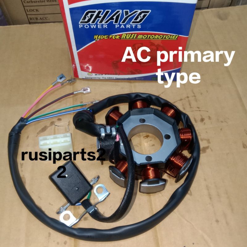 Rusi tc125/150/dl150/kr150/125 stator coil ac.primary type | Shopee ...