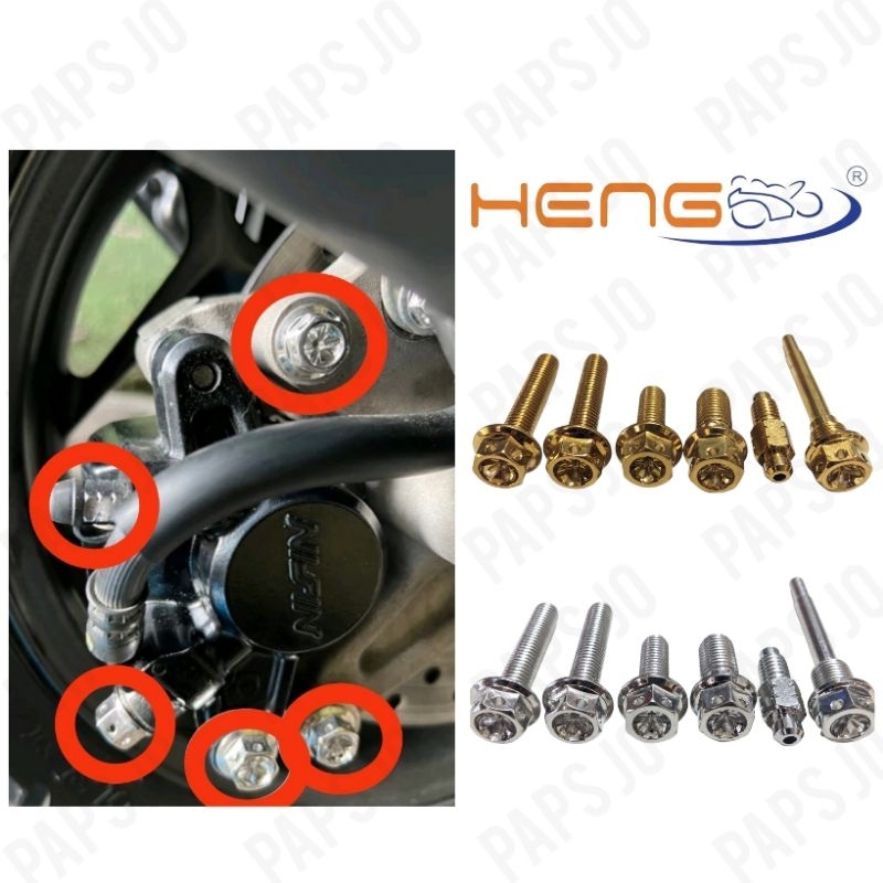 HENG REAR CALIPER BOLTS PCX160/ADV160 6PCS | Shopee Philippines