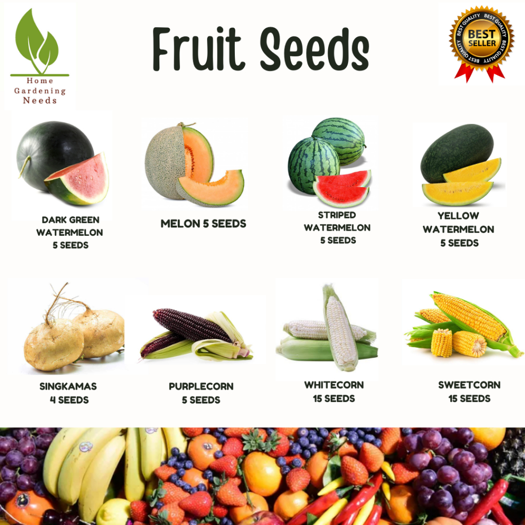FRUIT SEEDS VARIETIES Dwarf Papaya Sweetcorn White corn Purple corn Melon Orange Shopee Philippines