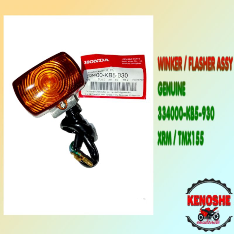 WINKER/ FLASHER ASSY (1pc.)FOR XRM,TMX155(Genuine33400-KB5-930 ...