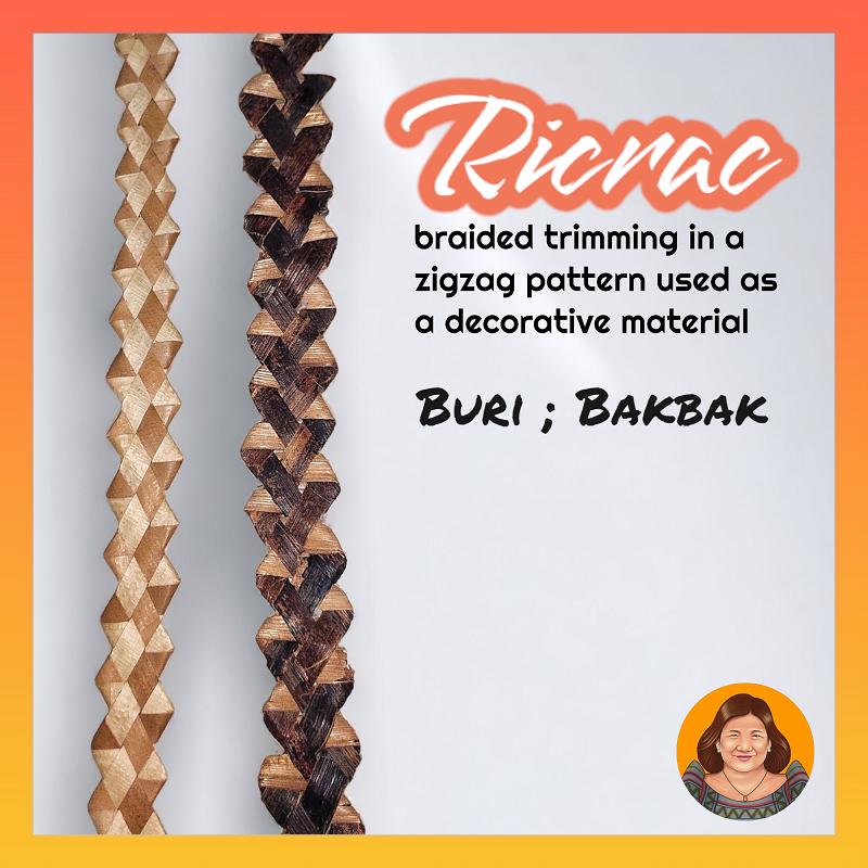 TIYA NATY 15-yard DIY Braided Zigzag pattern Craft Native Buri Design ...