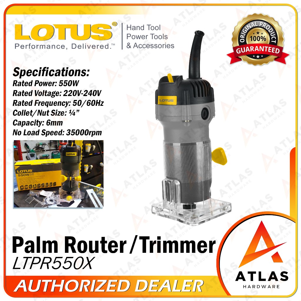 Lotus Palm Router/ Trimmer 550W LTPR550X 1/4 | Shopee Philippines