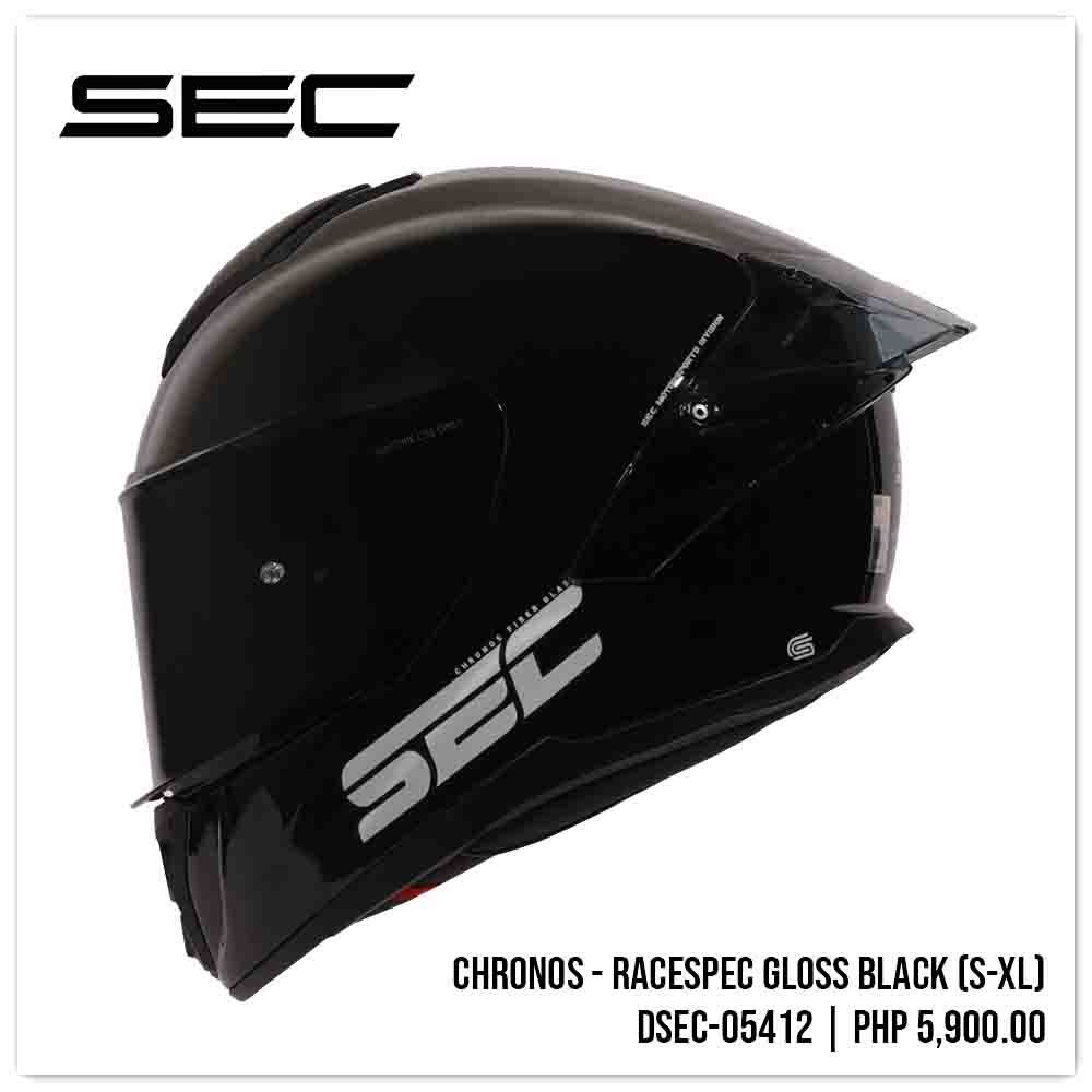 SEC CHRONOS I RaceSpec Matte/Gloss Fullface Helmet (S-XL) | Shopee ...