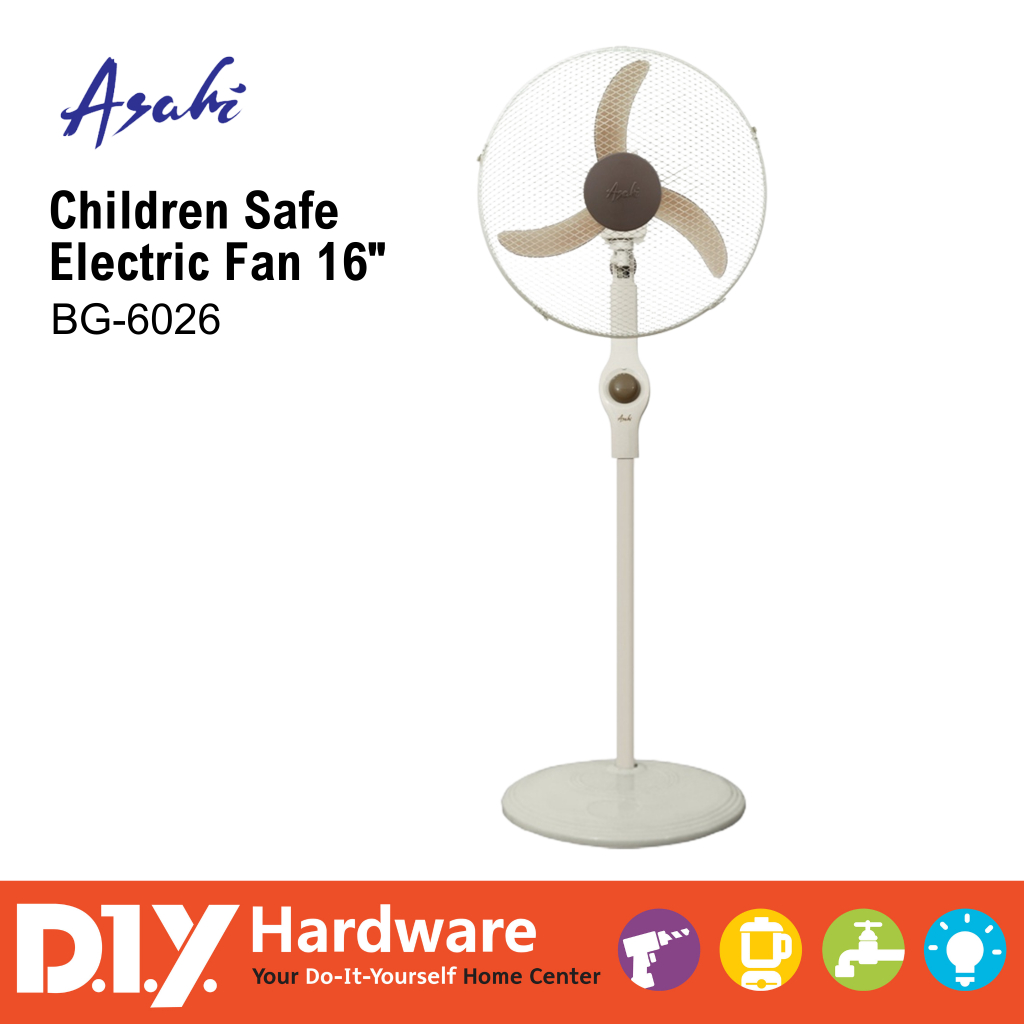 Asahi Stand Fan 16 inch BG-6026 Children Safe Electric Fan | Shopee ...