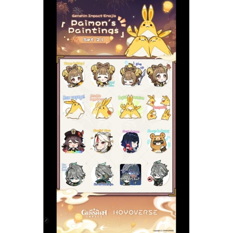 Genshin Impact Die-Cut Vinyl Sticker Set 21 - Yaoyao,Yuegui,HuTao ...