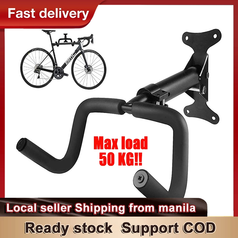 Bike Rack Wall Mount Hanger MTB Road Bike Storage Wall Bracket Heavy ...