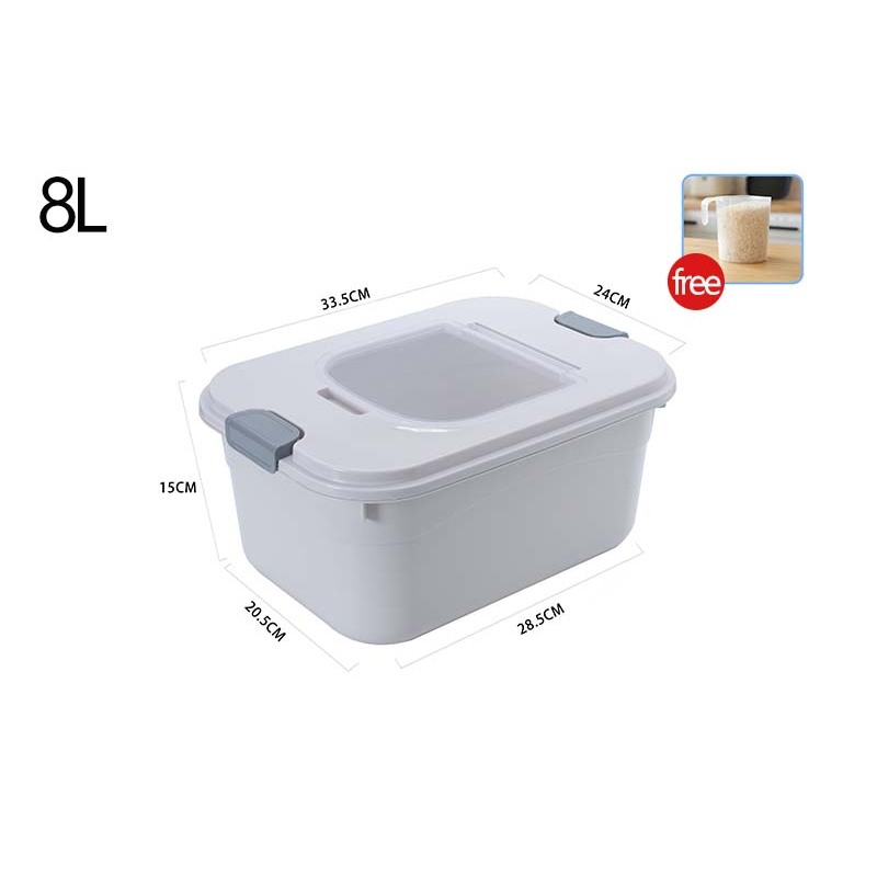 20kg Rice Storage Container rice dispenser Measuring Cup and Lid ...