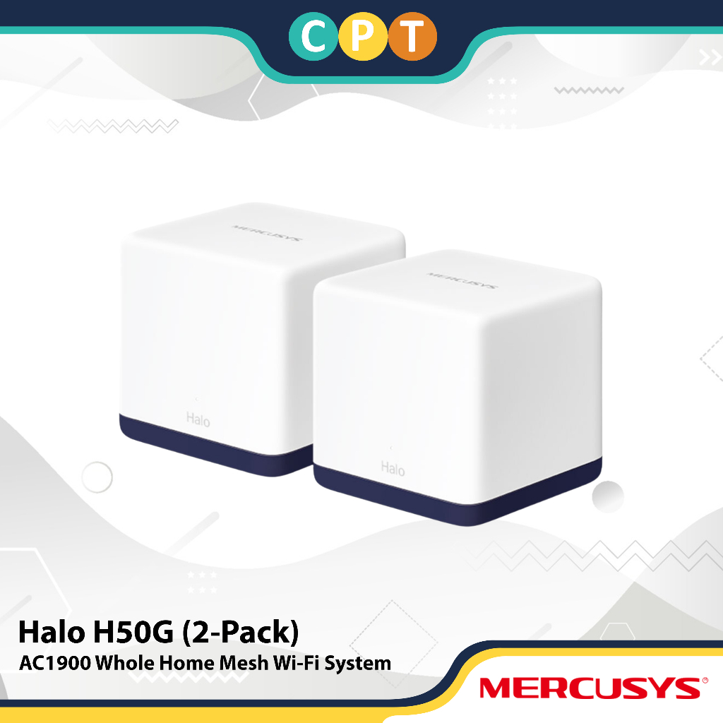 Mercusys Halo H50G (2-Pack) AC1900 1.9Gbps Dual Band Gigabit Whole Home ...