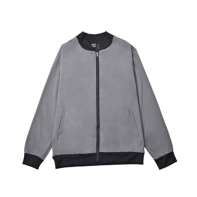 Men and women bomber jackets casual jacket simple solid color casual ...