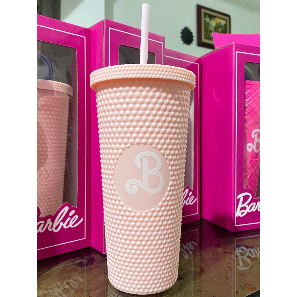 Barbie Pink Tumbler/Cups complete With Box and straw | Shopee Philippines