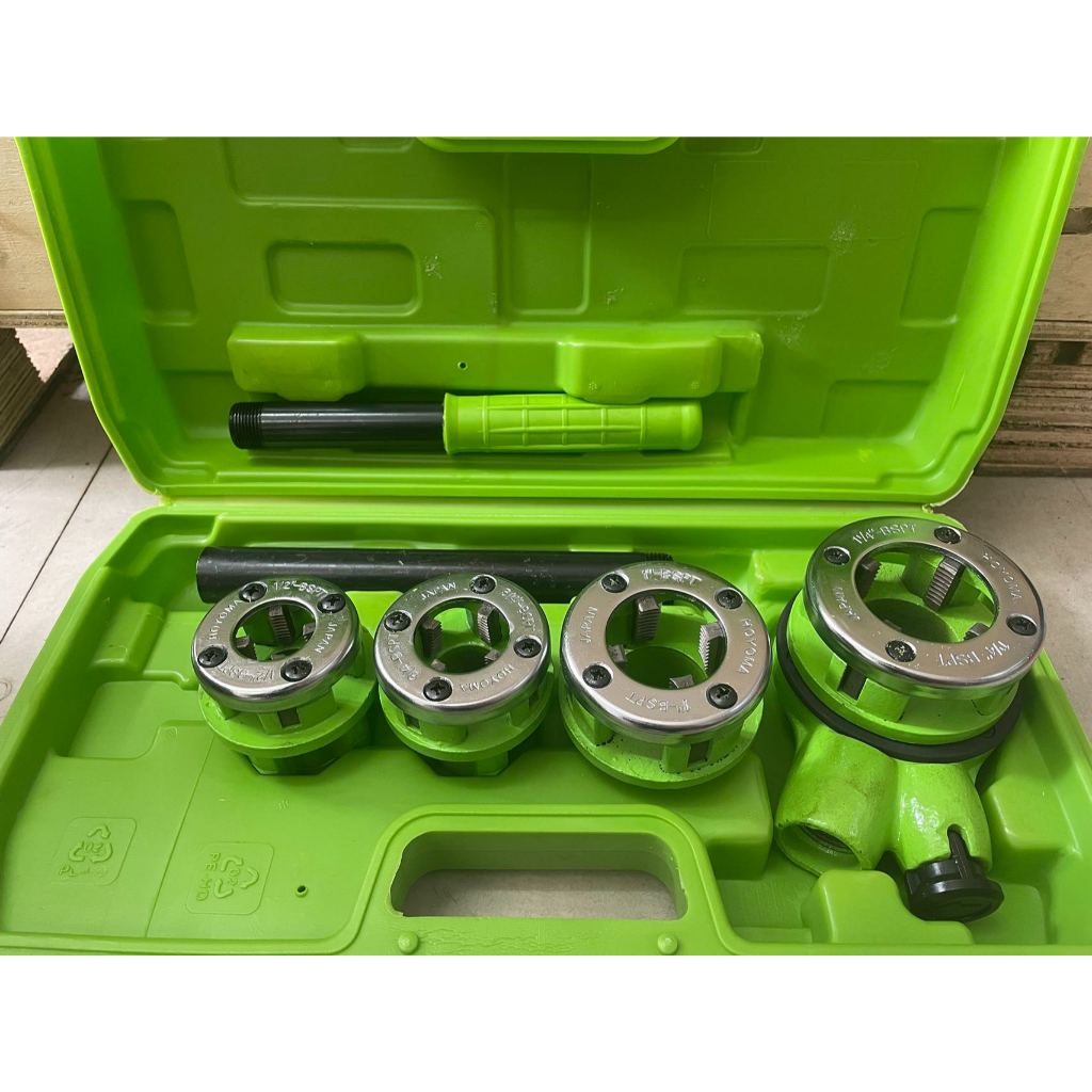 metal pipe threader set 11 Pcs. Ratchet Die Stock/Pipe Threader 1/2" to ...
