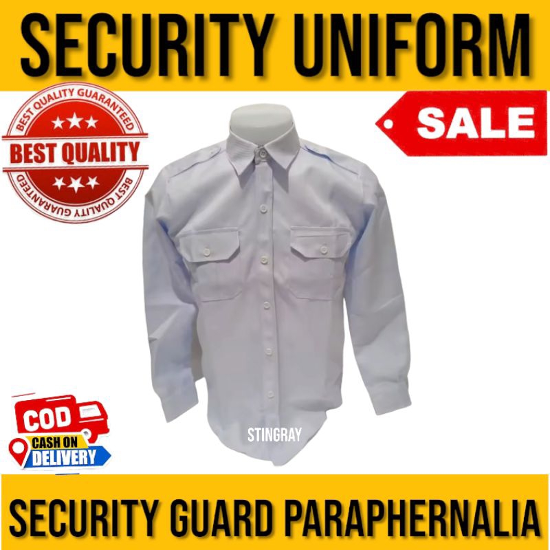 Security guard uniform White long sleeve | Shopee Philippines