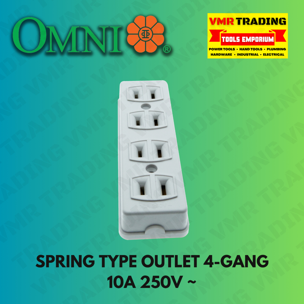 OMNI 4-Gang Spring Type Outlet (VMR TRADING) | Shopee Philippines