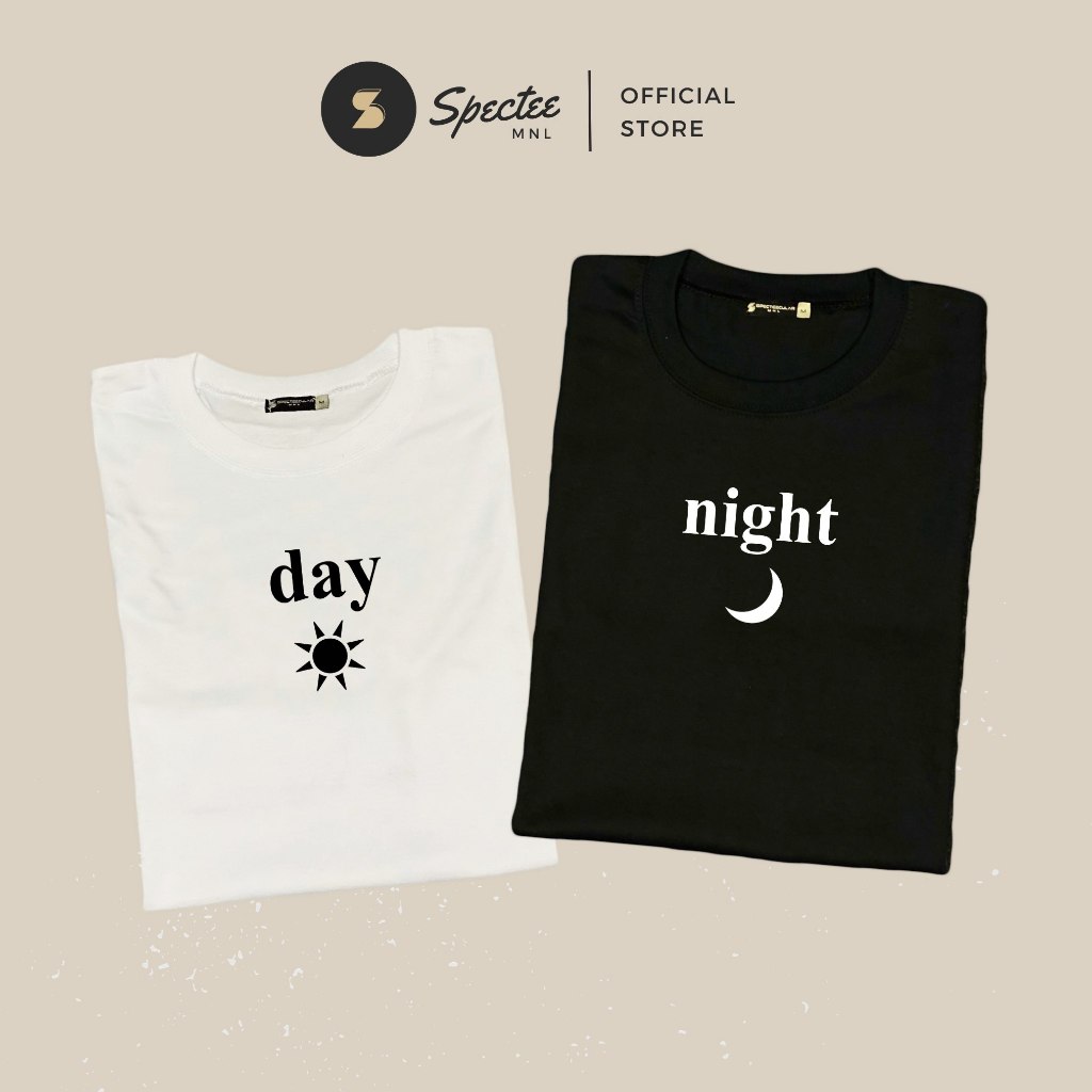 DAY & NIGHT Couple Shirt | Sold per piece | Spectee MNL Tee | Shopee ...