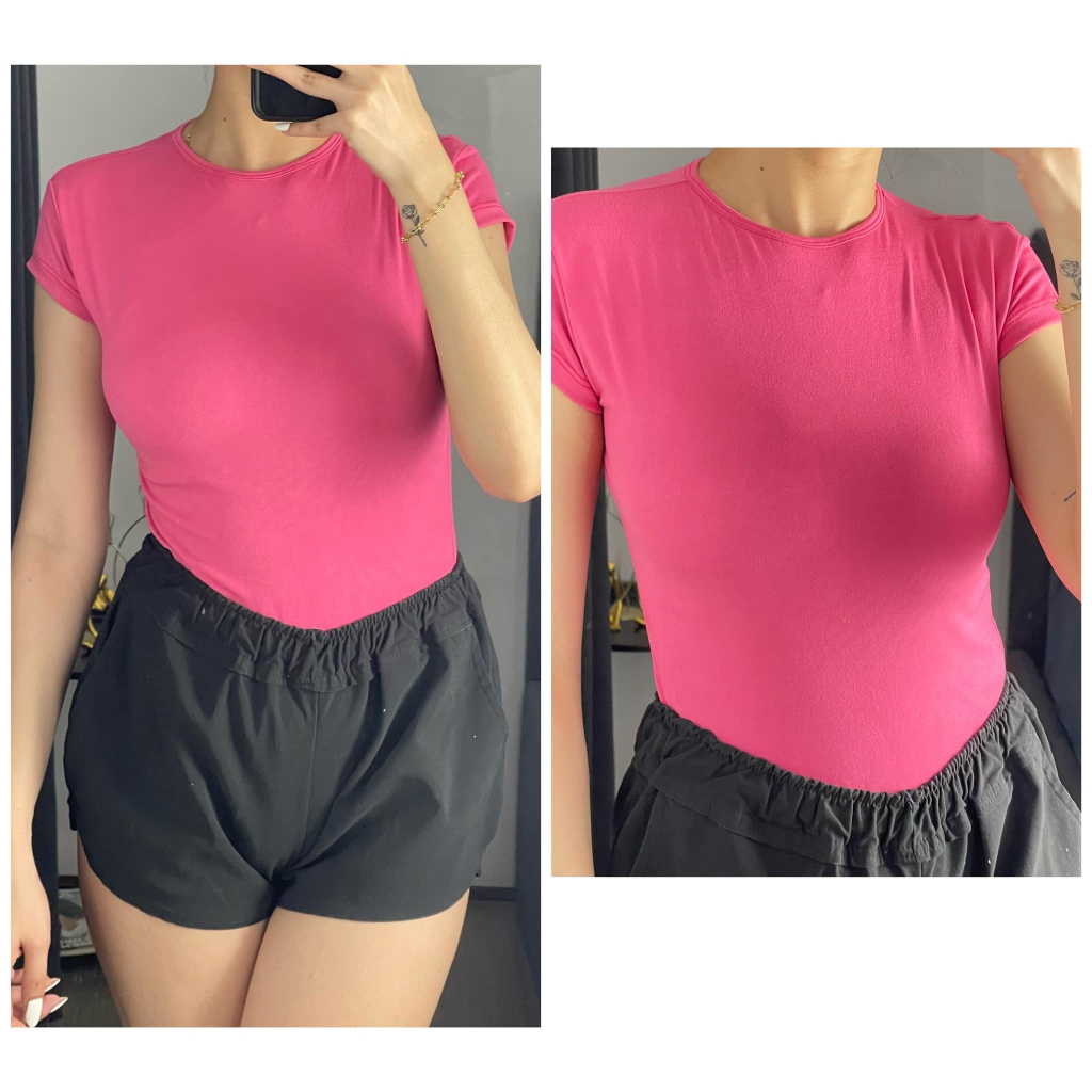 XIN | BASIC FULL LENGTH BODY HUGGING TOP (DOUBLE LINING) | Shopee ...