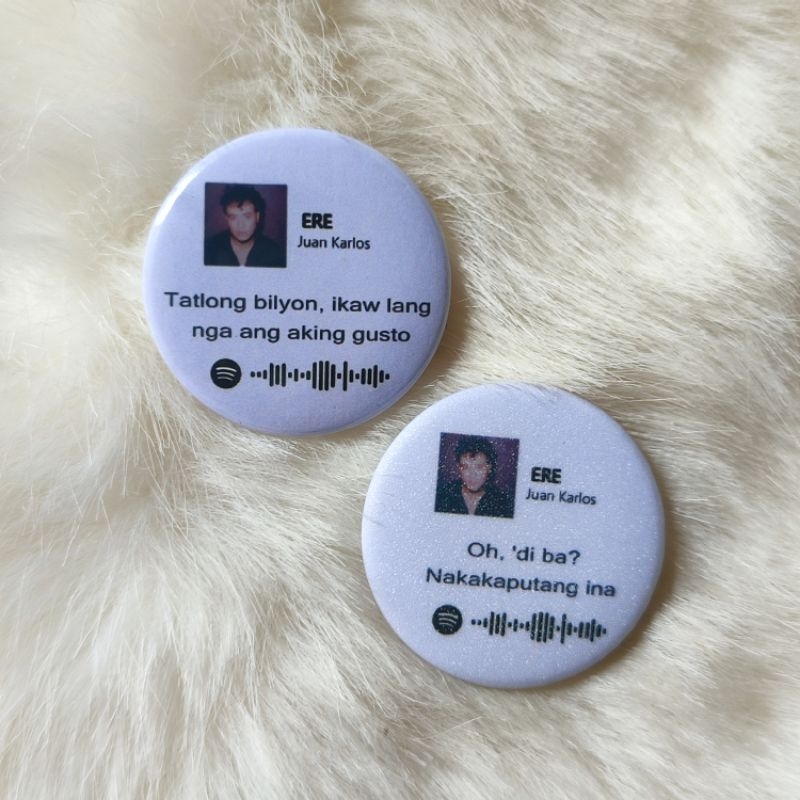 Ere by Juan Karlos Scannable Spotify Button Pins | Shopee Philippines