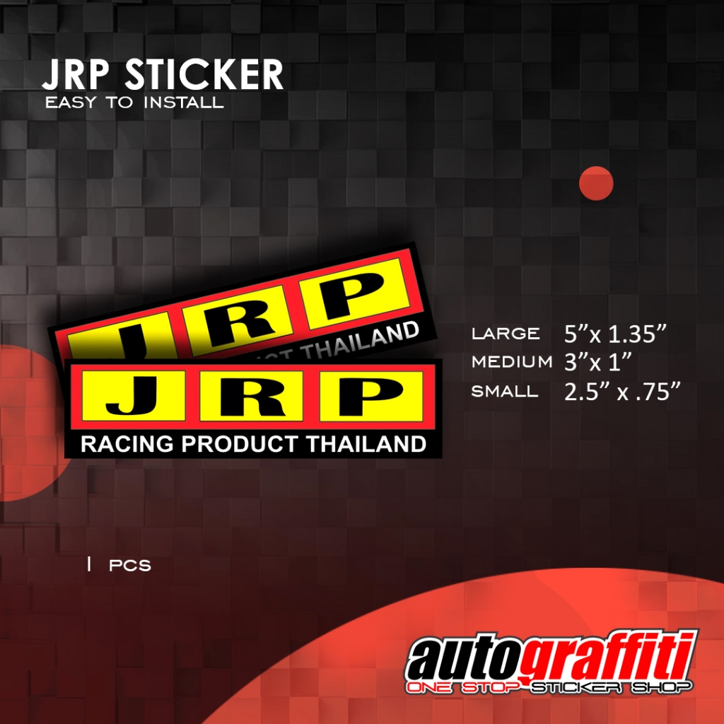 JRP Racing Product Thailand Sticker (1pc) | Shopee Philippines