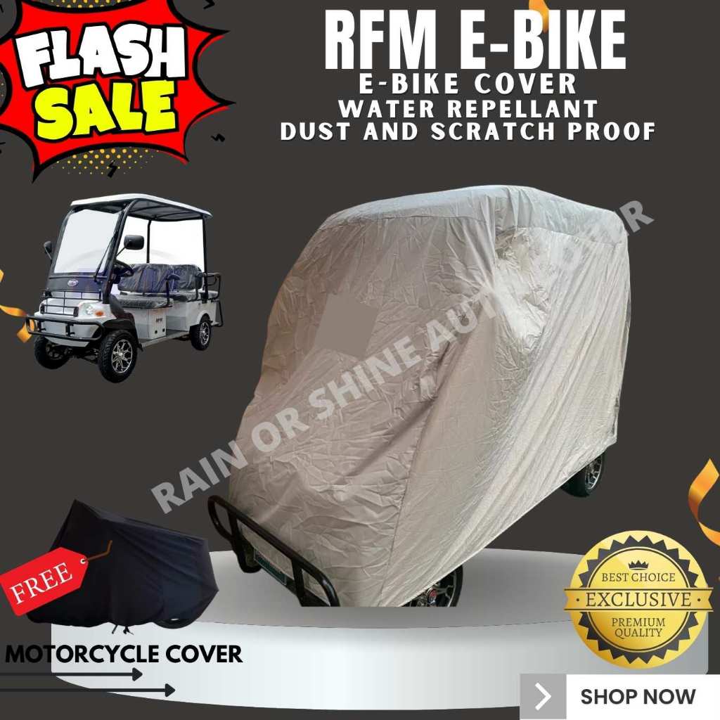 RFM E-BIKE WITH BACK PASSENGER SEAT COVER HIGH QUALITY WATER REPELLANT ...