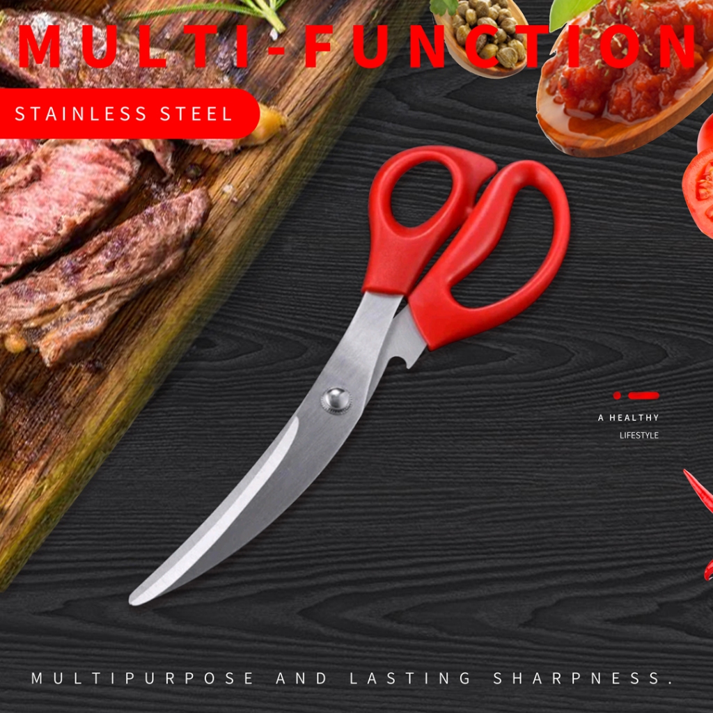 Stainless steel Korean barbecue scissors/chicken/beef scissors | Shopee ...