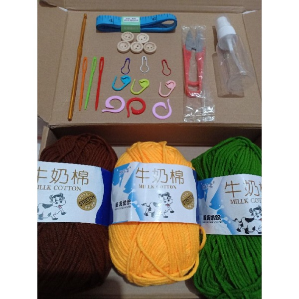 CROCHET SET FOR BEGINNER/STARTER KIT | Shopee Philippines