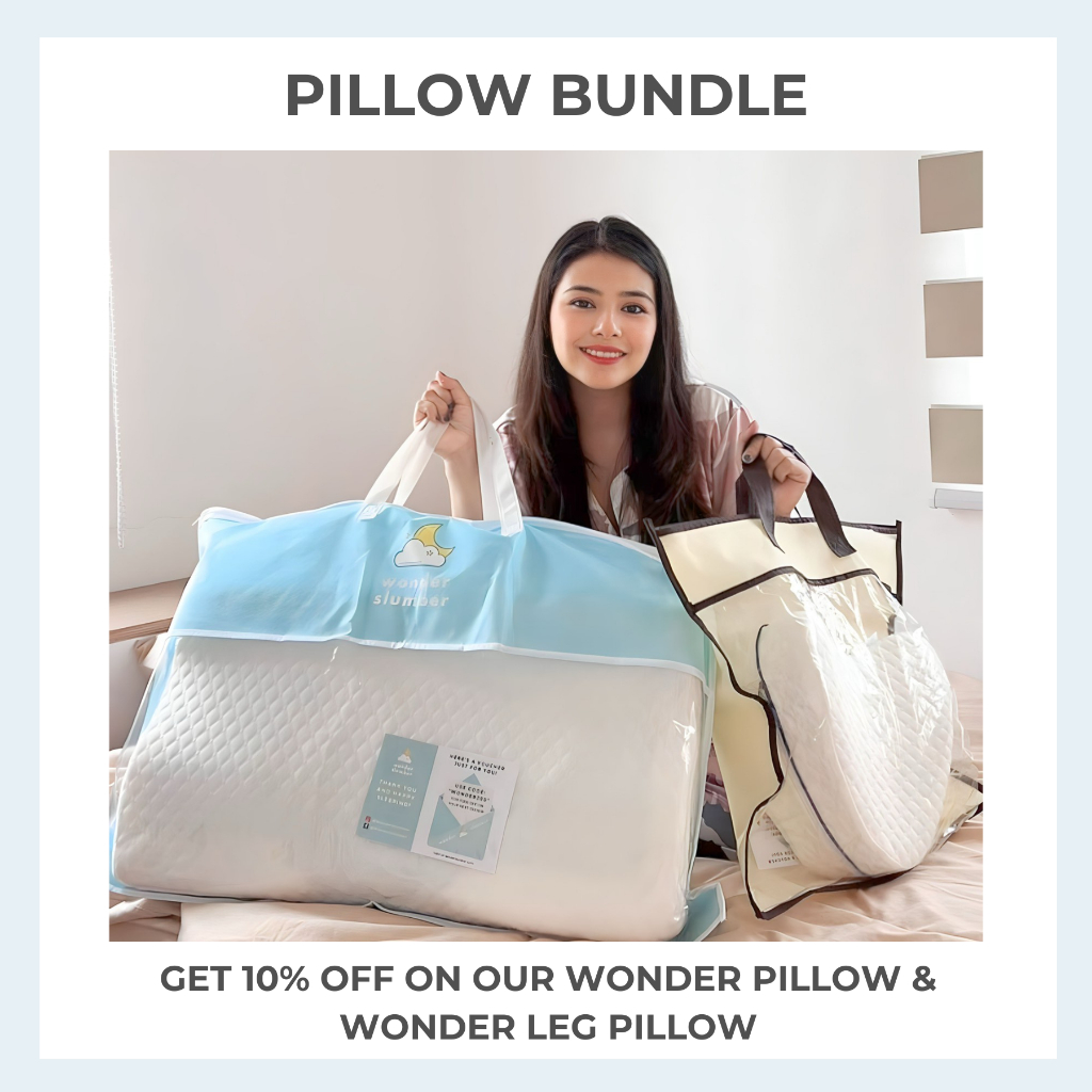 Pillow Bundle Wonder Pillow + Leg Pillow Memory Foam Gel Neck Support ...