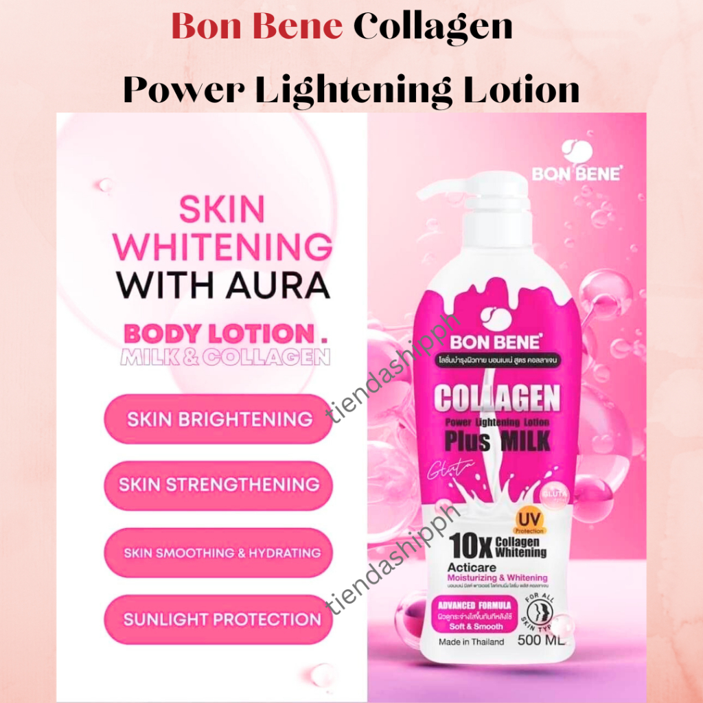 100% Original Bon Bene Collagen Power Lightening Lotion Plus Milk 500ml ...