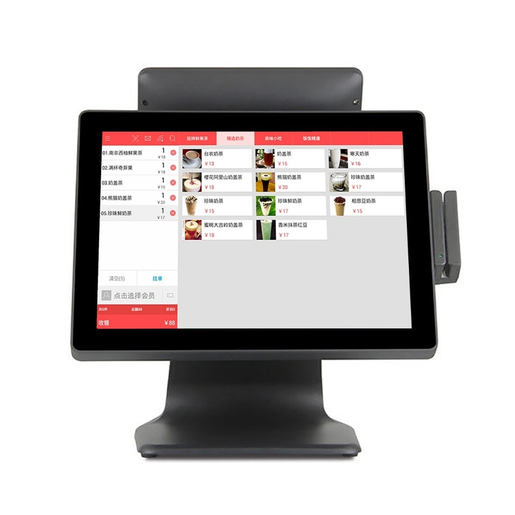 GP-A2 All-in-one POS System Cash Register 15 Inch Touch Screen Machine ...