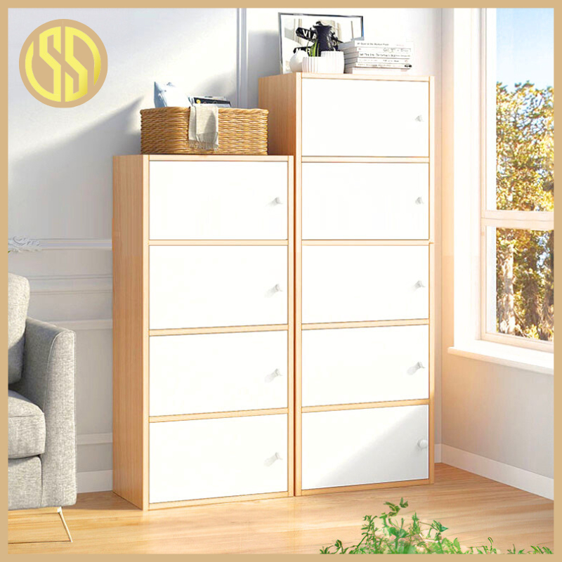 Cabinet 4 layers Locker Bookcase Simple Home Living Room Locker Simple ...