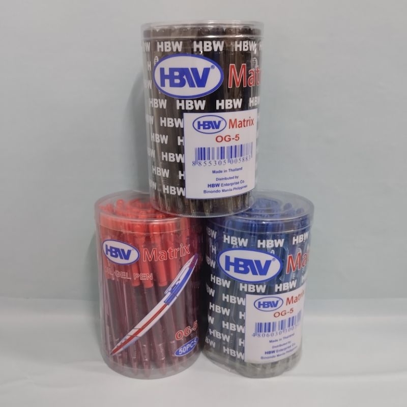 50pcs HBW Matrix Oil gel pen, Ballpen | Shopee Philippines