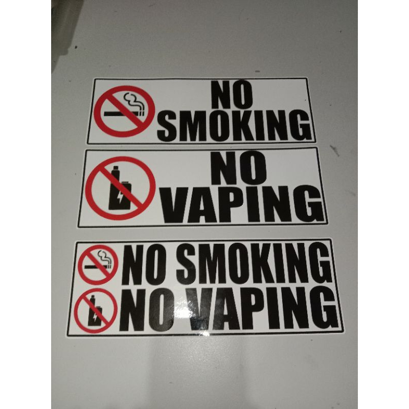 No Smoking / No Vaping Sticker Waterproof Signage | Shopee Philippines