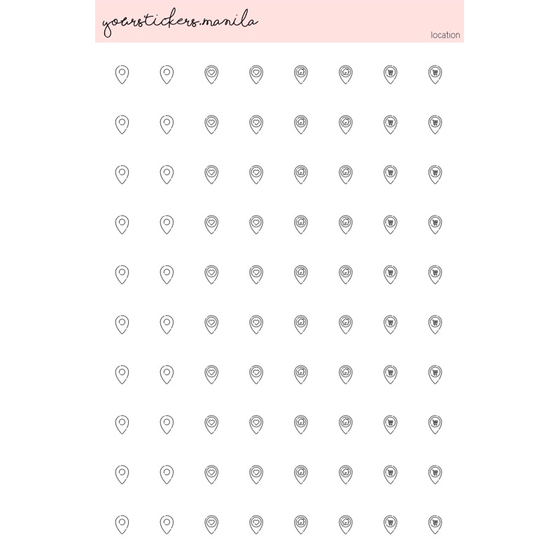 Planner [micro icons] Stickers - Location | Shopee Philippines