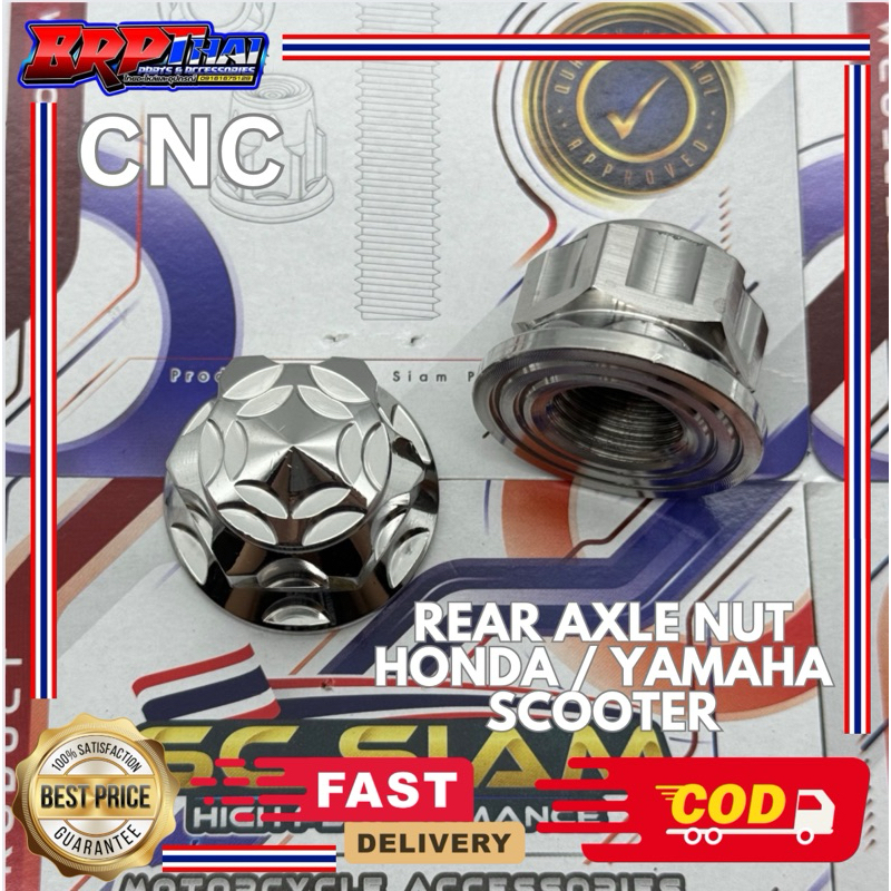 SC CIAM CNC REAR NUT FOR MIO / NMAX / AEROX / XMAX / CLICK / PCX / ADV ...