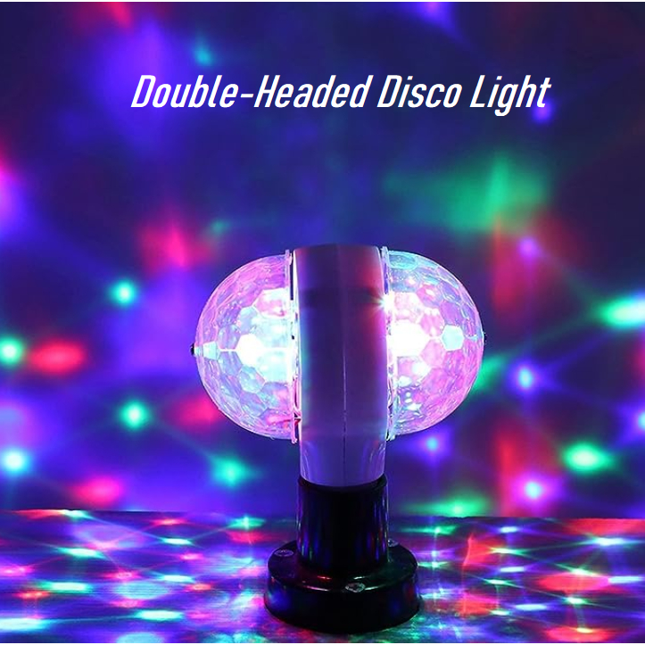 Double Head Disco Light Double-head Magic Ball Colorful Rotating Party ...