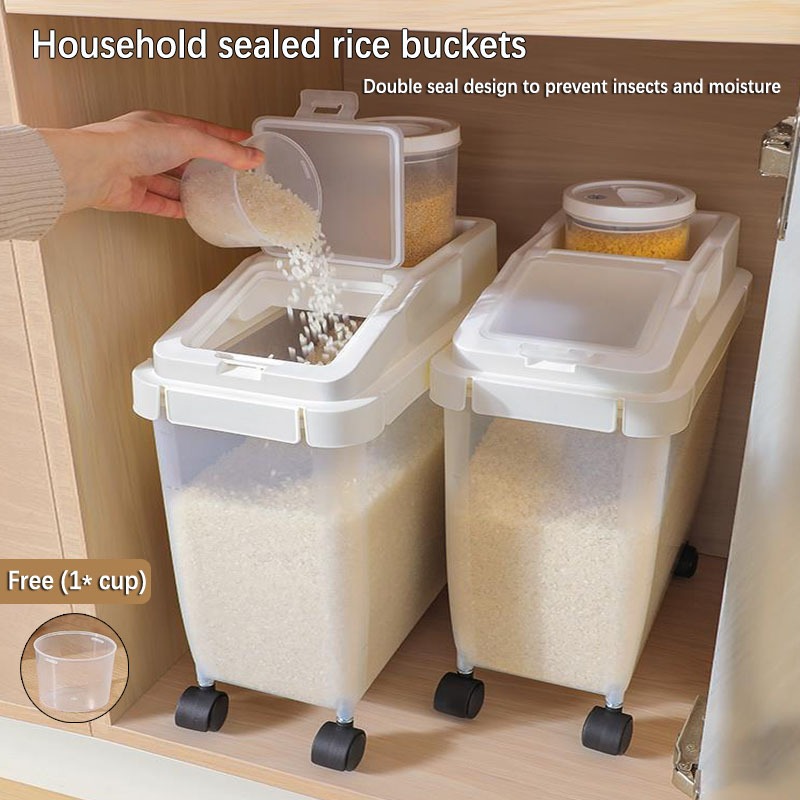 10kg kitchen rice tank flour storage box miscellaneous grain rice ...