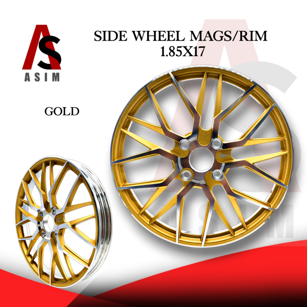 ASIM TRICYCLE MAGS SIDE WHEEL RIM 1.85x17INCHES FOR MOTORCYCLE ELITE ...