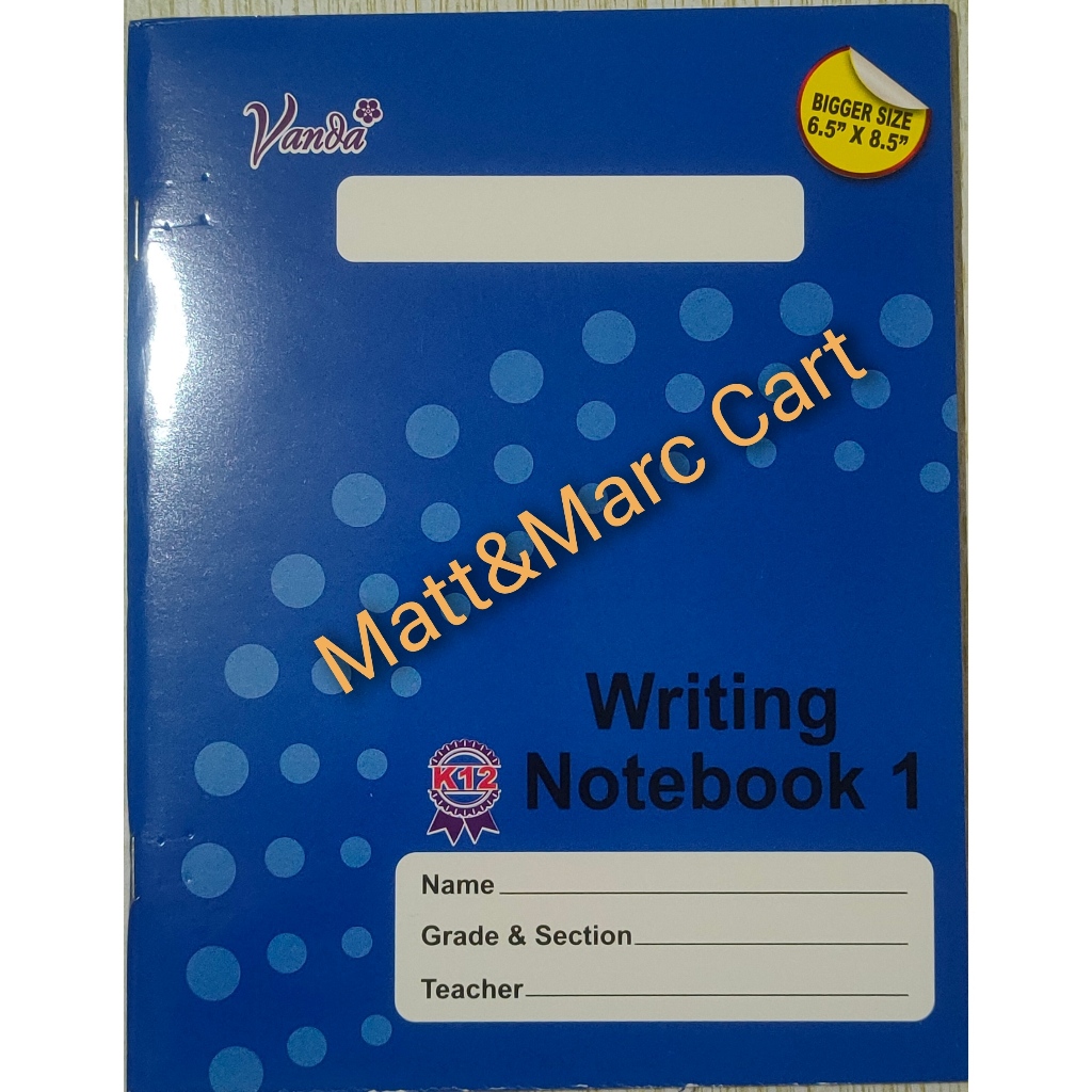VANDA K12 Writing Notebook 1 bigger size spacing SOLD PER PIECE ...