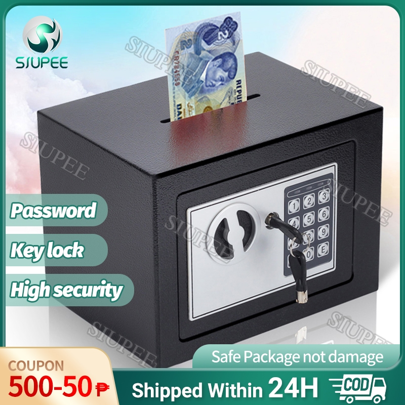 Digital Security Safe Box Money Vault Organizer Solid Steel Home Safe Mini Fireproof Safe Cash ...