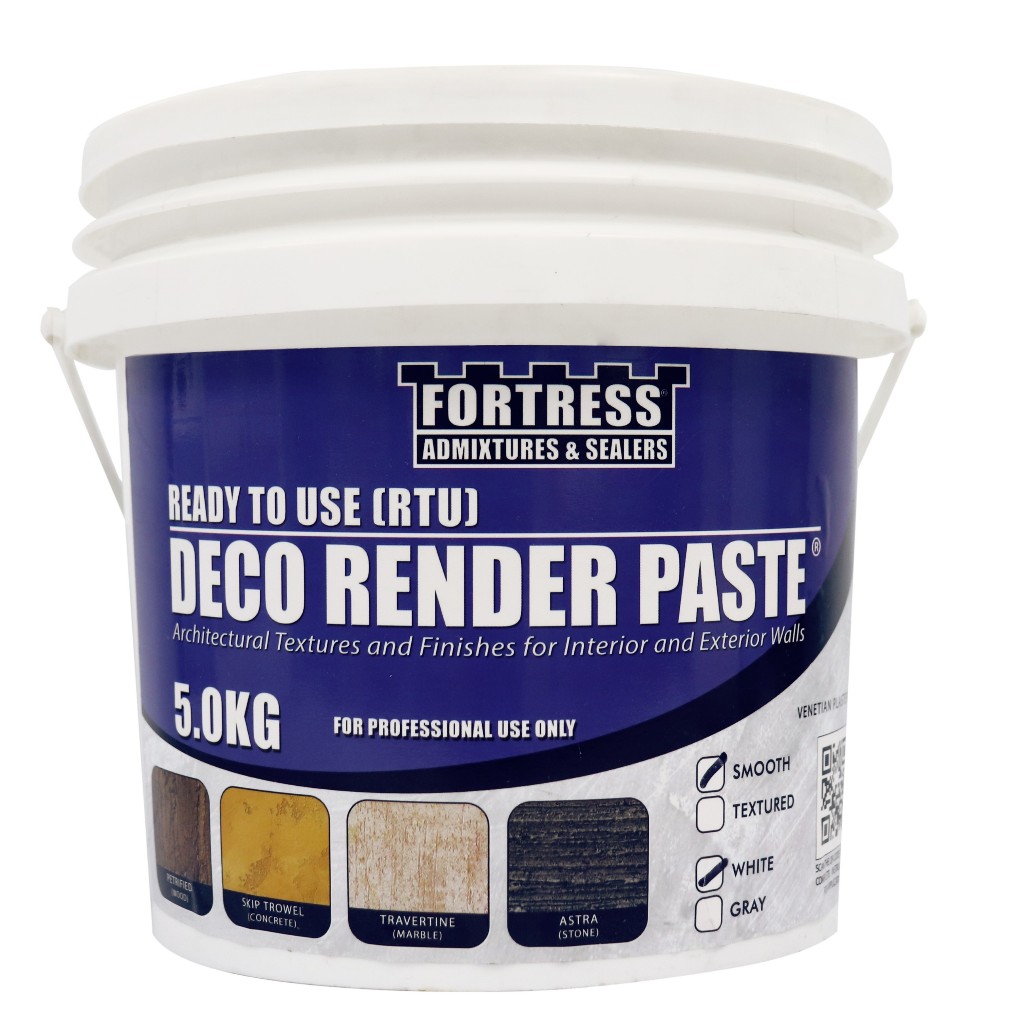FORTRESS Deco Render Paste Smooth White 5kg | Shopee Philippines