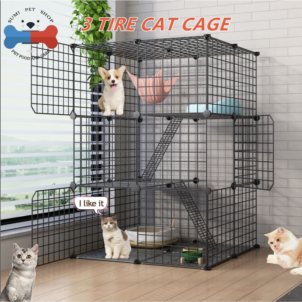 Stackable Cat cage Dog Cat Rabbit Cage easy assemble kitten pet cage Pet House Cage For Cat ...