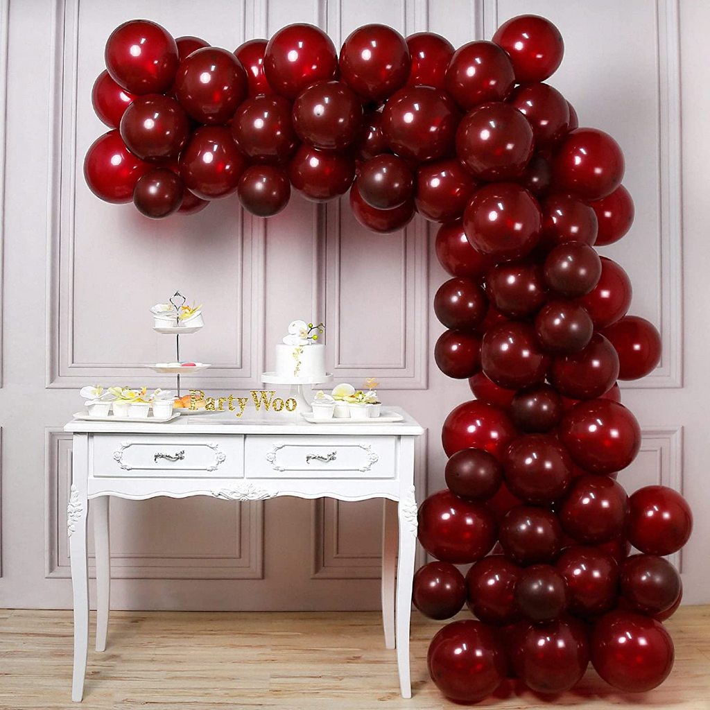 PT45 Burgundy Maroon Latex Balloons 5 18 Sizes for Balloon Garlands Party Decor Shopee Philippines