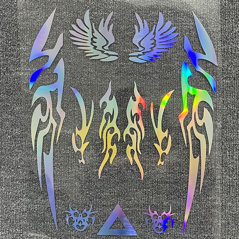 30cm x37cm 1set Fast Eagle Motorcycle Modification Reflective Sticker ...