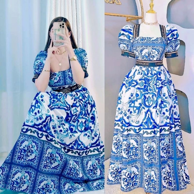 Premium Vietnam Luxury Inspired Padded Puff Dress | Shopee Philippines