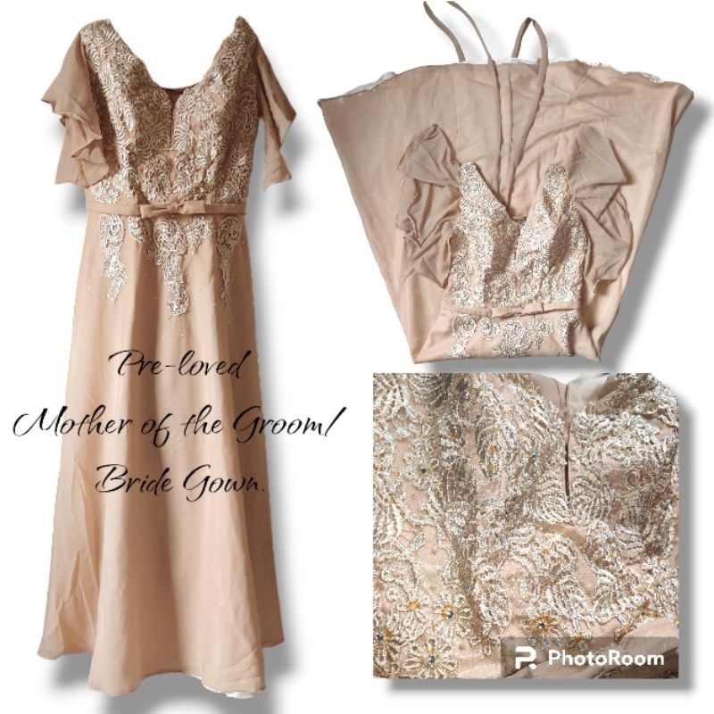 PRE-LOVED MOTHER OF THE GROOM/BRIDE GOWN | Shopee Philippines