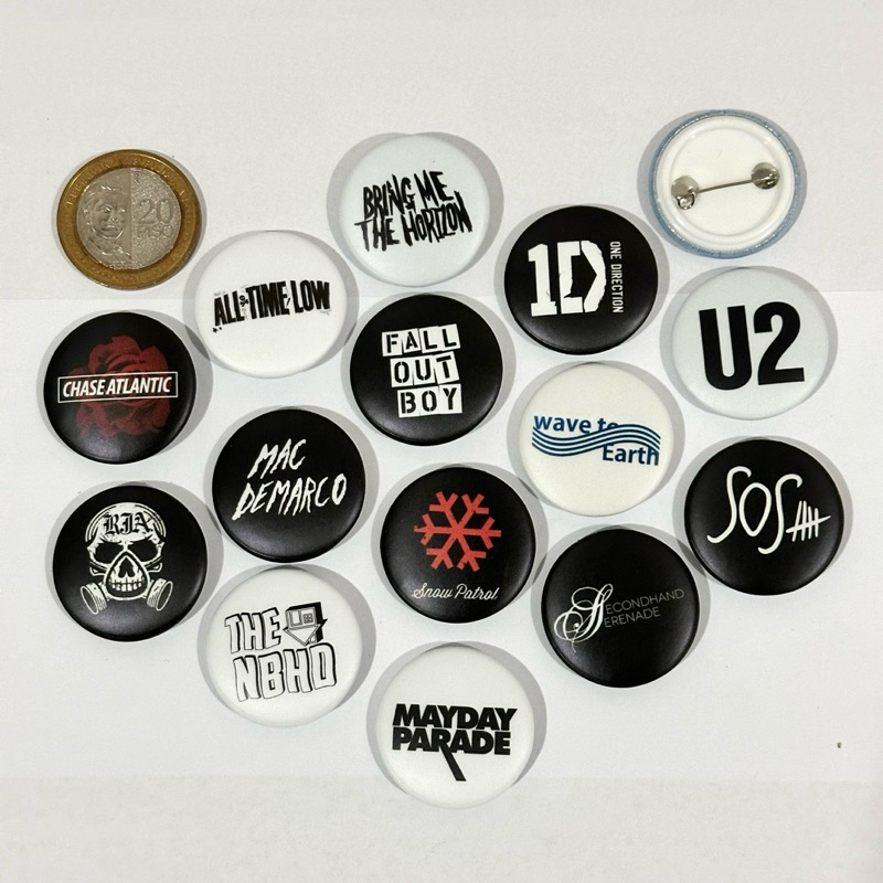 PART 4 | 80's, 90's and 2000’ Rock, Punk, Alternative | Button Pins ...