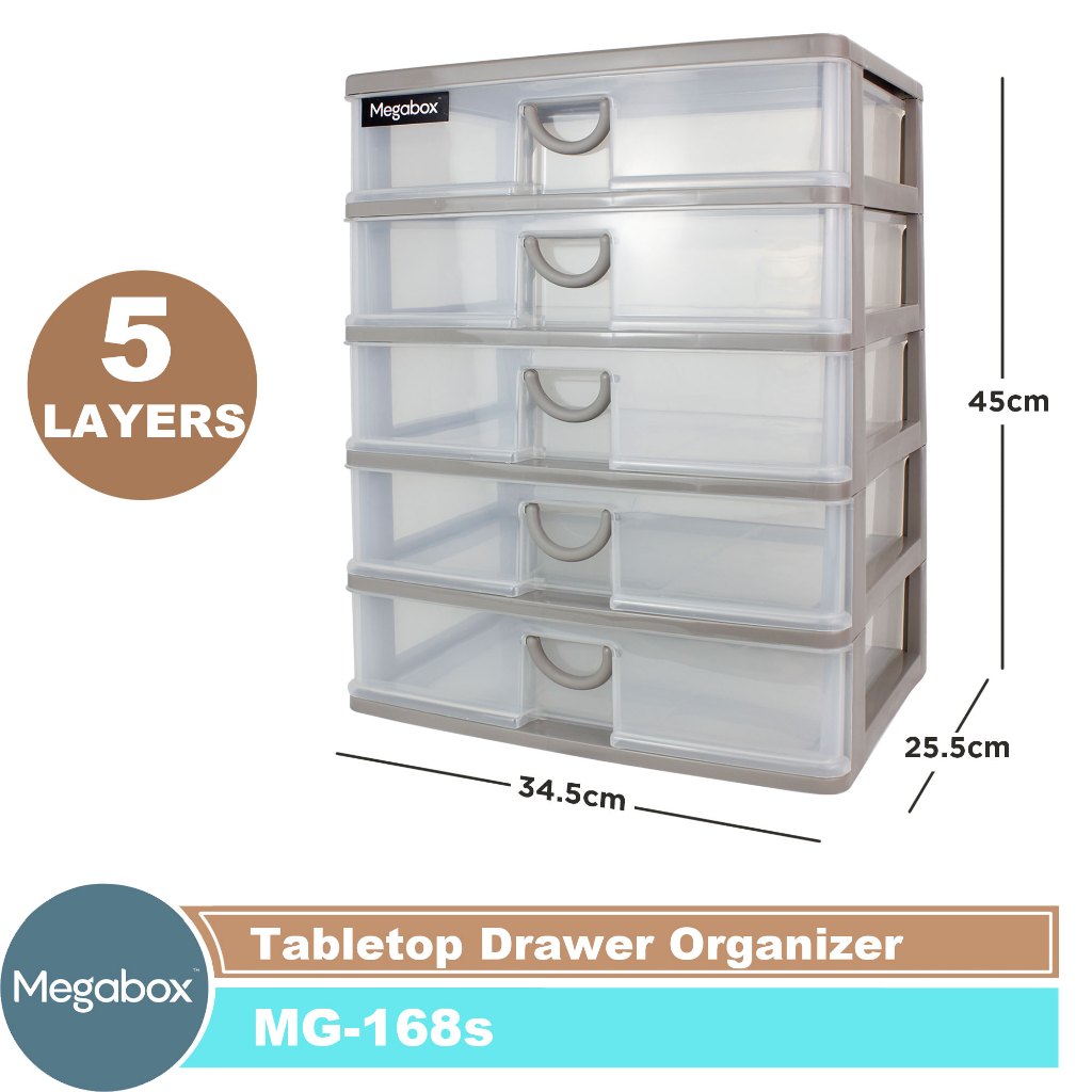 Megabox Wide Desk Drawer 5 Layers Small Yellow Elephant Everyday Low ...