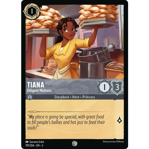 Tiana Diligent Waitress Common Disney Lorcana Rise of the Floodborn ...