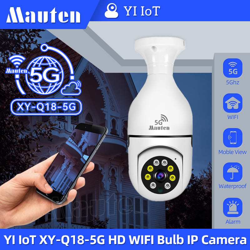 Mauten YI IoT XY-Q18 5G 2.4G HD 1080P Smart WIFI E27 Camera Bulb IP ...