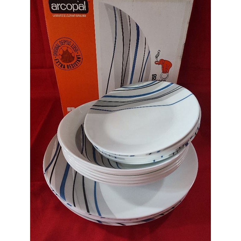 Arcopal Athenais 18pc Dinner Set | Shopee Philippines