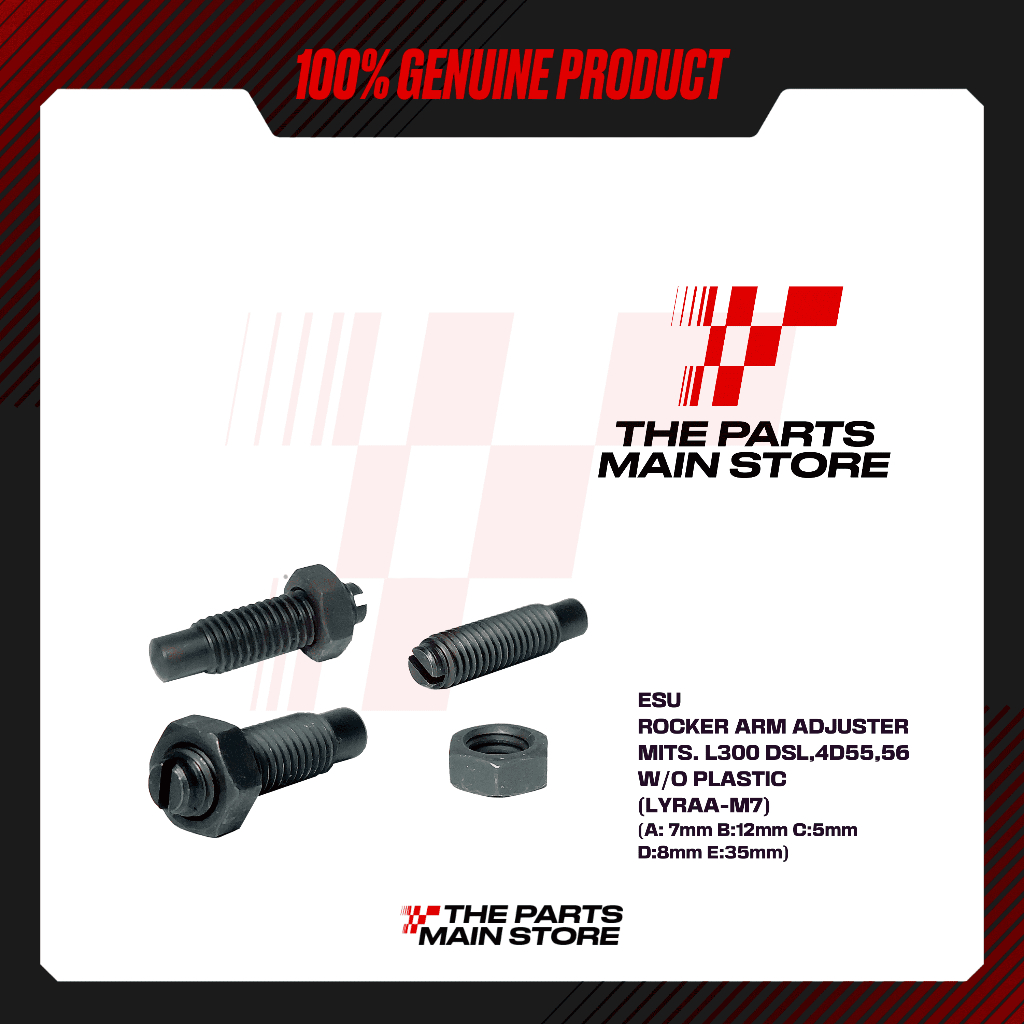 ESU ROCKER ARM ADJUSTER MITSUBISHI L300 DSL 4D55,4D56 W/O PLASTIC ...