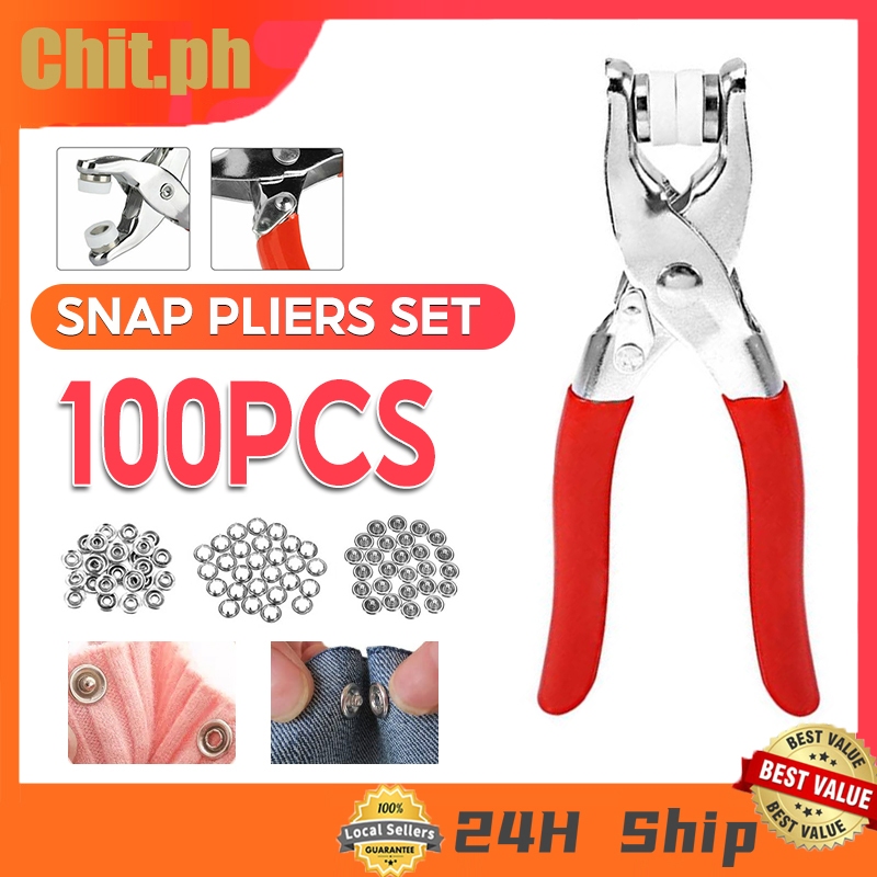 CHIT 100PCS Button Plier Snap Plier Five-Claw Snap Tool Automatic ...